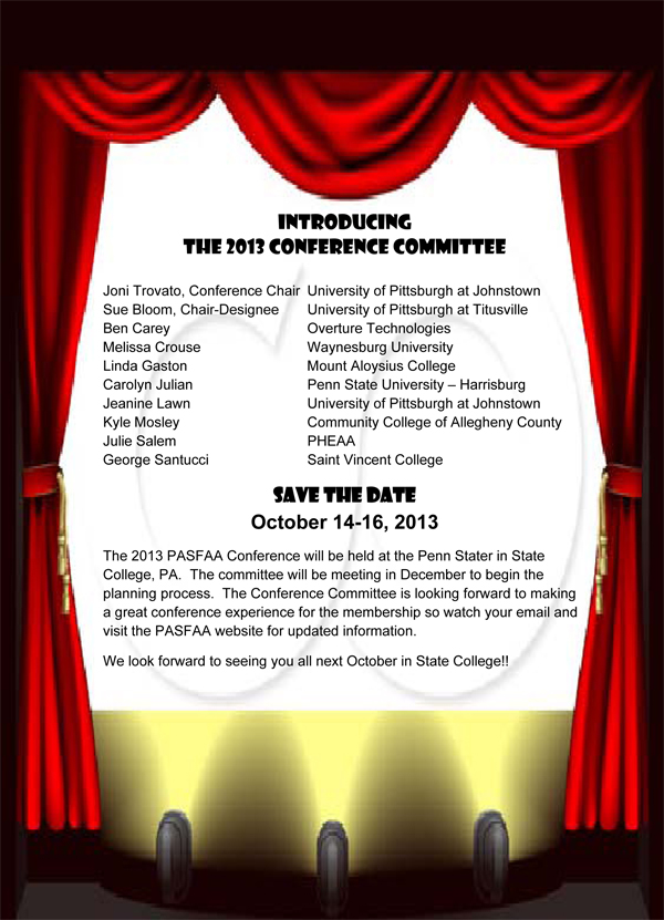 2013 Conference Teaser - Winter 2012 - PASFAA - Pennsylvania ...