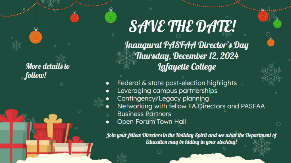 PFAT: Directors' Day - PASFAA - Pennsylvania Association of Student ...